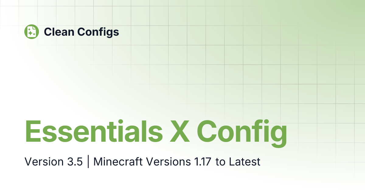 Essentials X Config | Clean Configs